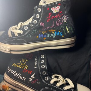 Embroidery Converse LGBT Collection, Customized Rainbow Converse, Hand ...