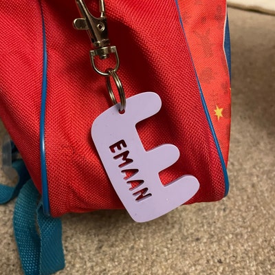 Personalised Book Bag Name Tag, School Bag Name Tag - Etsy