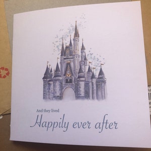 Disney Castle Card Greeting Card Happy Anniversary Disney Inspired Love ...