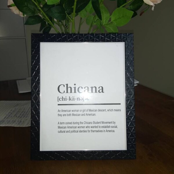 Chicana Definition Art Print, Mexican American Woman (digital Download ...