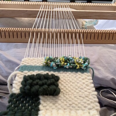 Large Weaving Starter Kit: Botanical Yarns, Wool Roving, String Warp ...