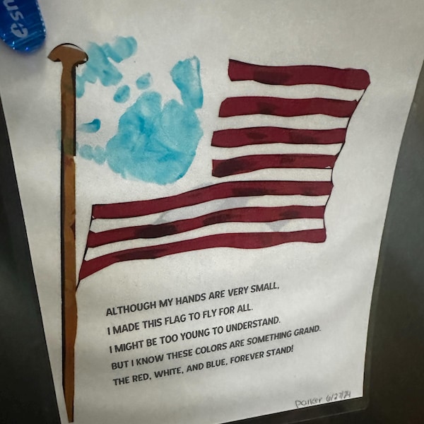 Flag Handprint Craft, Flag Poem, 4th of July Independence Day, American ...