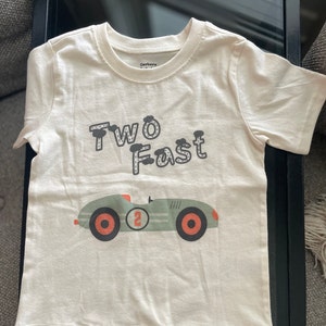 Two Fast Toddler Shirt Second Birthday Kids Shirt 2 Years Old Toddler ...