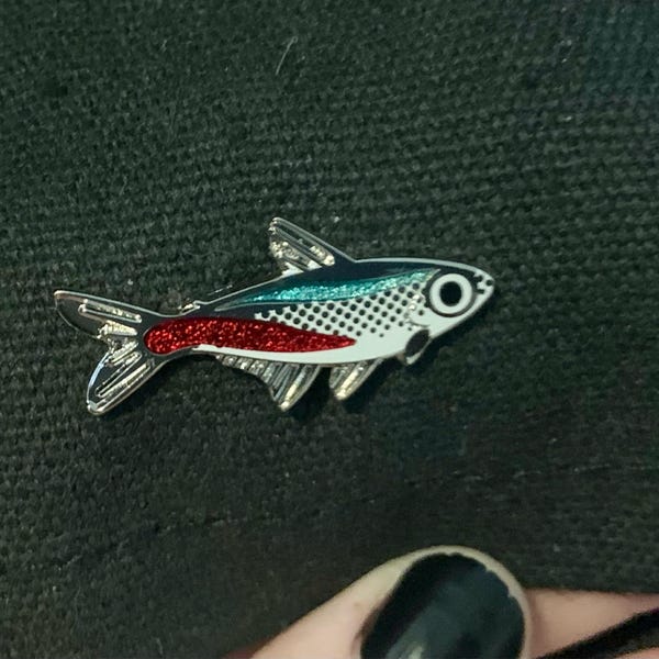 Neon Tetra Enamel Pin - Etsy