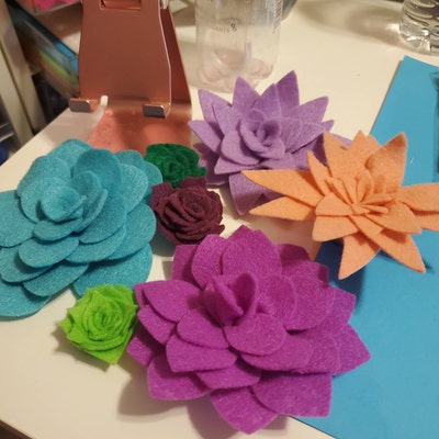 Felt Succulent SVG Pattern, Felt Succulent Template ,felt Succulent PDF ...