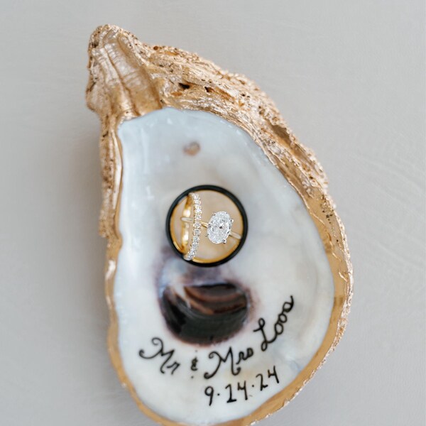 Oyster Shell Pumpkin Fall Decor Unique Coastal Decoupage Orange ...