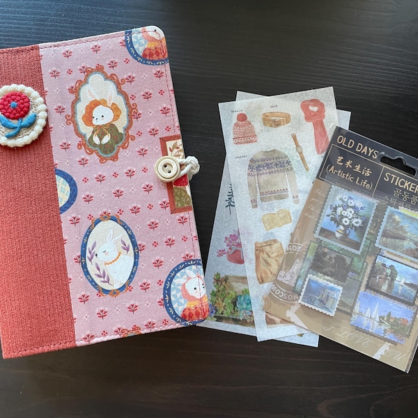 A5 Handmade Scrapbook Album With Folding Pages, Personalized Journal ...
