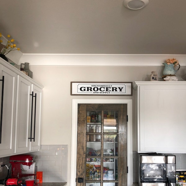 Grocery & Supply Sign, Personalized Shop Owner Name Sign, Mercantile ...