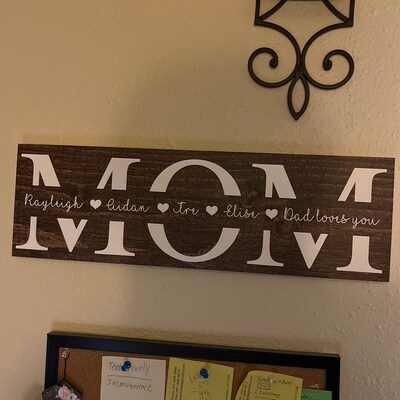 Mom Birthday Gift, Mother's Day Gift, Mom Wood Sign, Gift for Mom, Mom ...