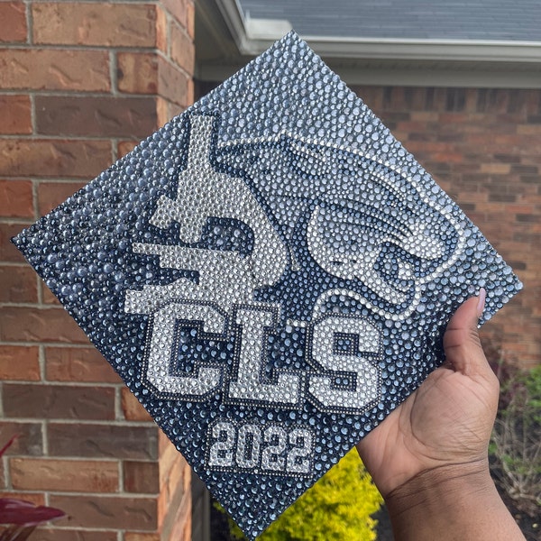 Custom Rhinestone Grad Caps - Etsy