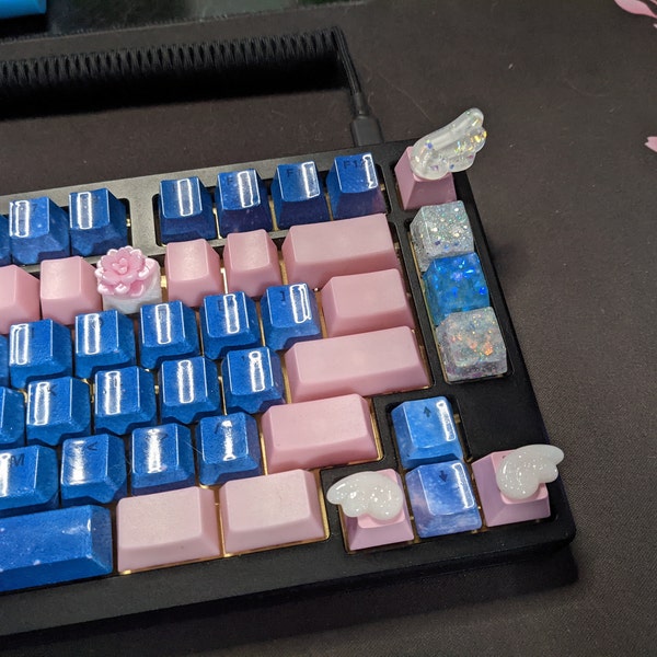 Glitter Keycaps | OEM Cherry MX Switches | Mechanical Keyboard Key Cap ...