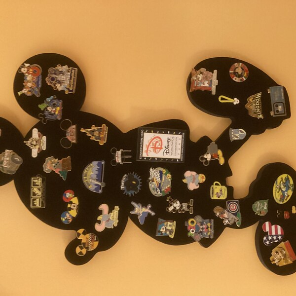 LARGE Full Body Mickey Mouse Pin Display Board. Showcase Your Disney ...