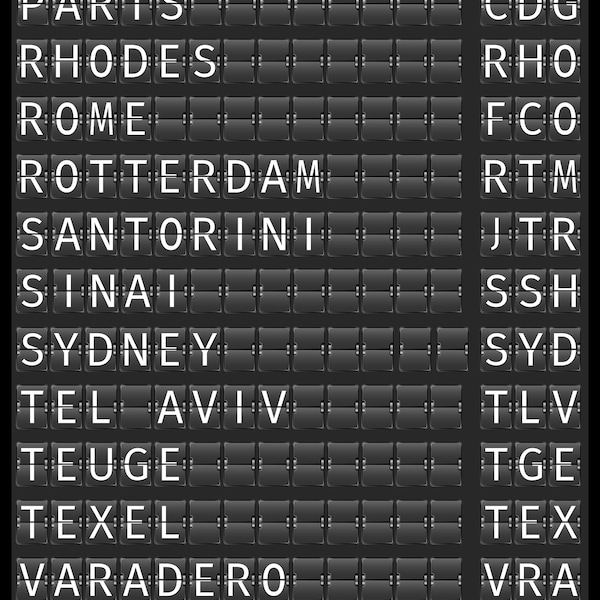 Custom Airport Departures Board - Digital Download \ Wall Art \ Travel ... Custom Airport Departures Board - Digital Download \ Wall Art \ Travel ...