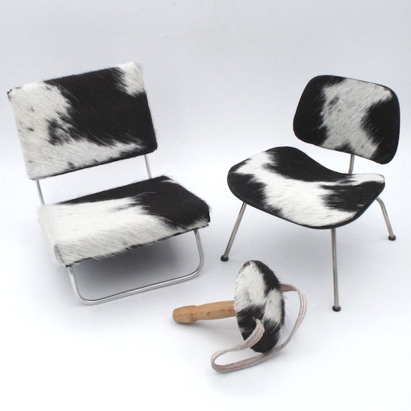 Handmade Genuine Leather Round Bar Stool / Counter Stool Replacement ...