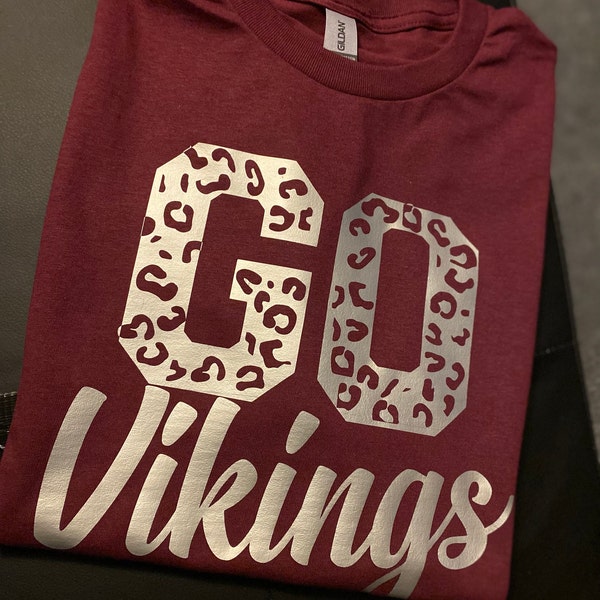 Go Vikings Leopard Svg, Go Vikings Football Svg, Run Vikings Svg, Cheer ...