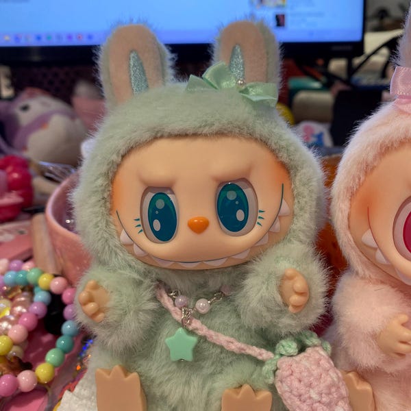 Labubu Clothes, Crochet Magical Anime Warrior Girl Outfit for Labubu ...