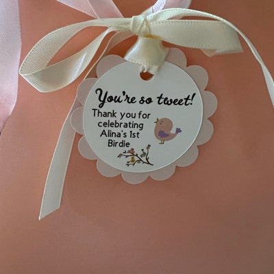 Bird Favor Tags. Set of 12. You're so Tweet. Bird Party Decorations. - Etsy