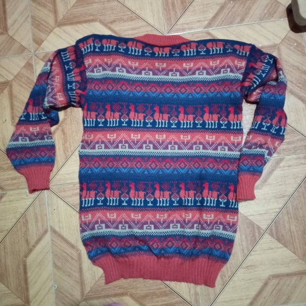 Poncho/alpaca Wool Poncho/authentic Peruvian Poncho/handmade Poncho ...