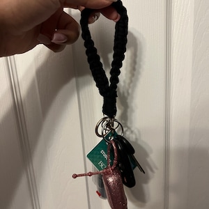 Duo Colored Mini Macramé Feather Key Chain Accessory - Etsy