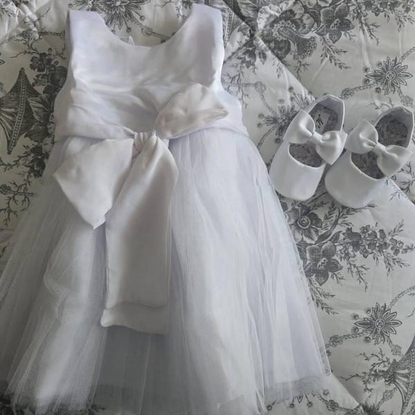 Personalised IVORY LINEN Baby Boy Christening Shoes, Baptism Shoes ...