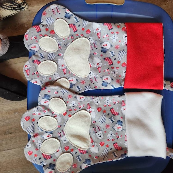 Animal Paw Stocking Sewing Pattern & Tutorial | Christmas | Holiday ...