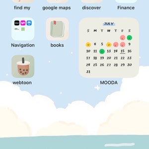 Cute Hand-drawn iPhone App Icon Set ios & Android - Etsy