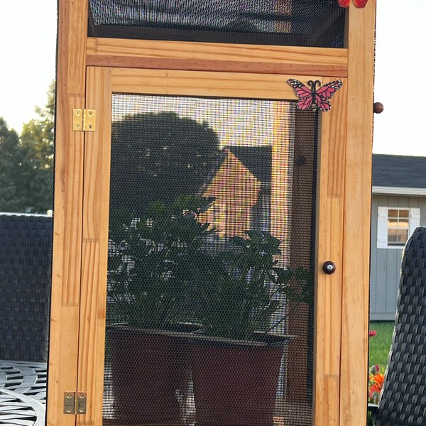 Large Monarch Butterfly Enclosure Habitat (24"x15"x15" Wooden Frame ...