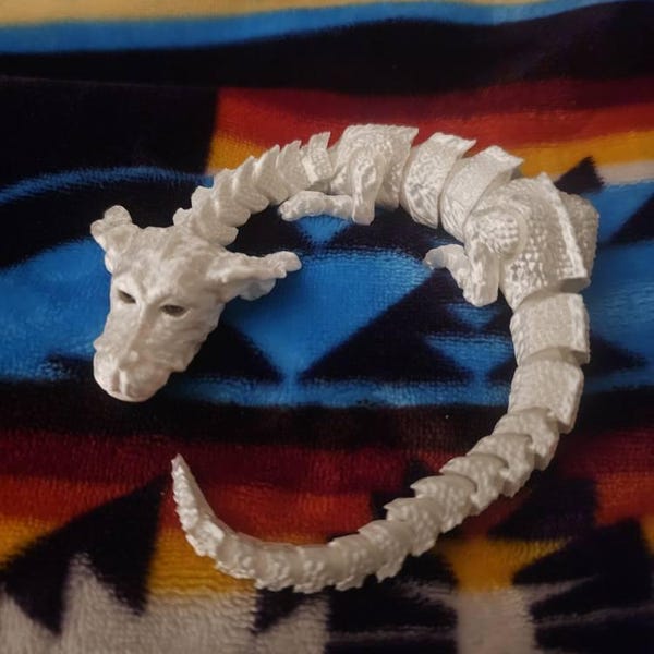 Neverending Story Sparkle Falkor Flexi Articulated Fidget Toy Prop - Etsy