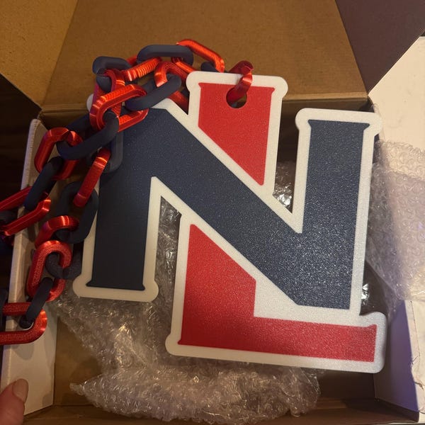 Custom Fan Chain Giant Logo Necklace Sports Homerun Turnover Jumbo ...