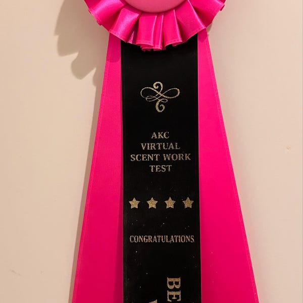AKC Virtual Rally Title Ribbon Rosette - Novice, Intermediate, Advanced ...
