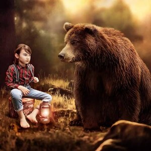 Bear Backdrop / Valentines Digital Backgrounds and Overlays for ...