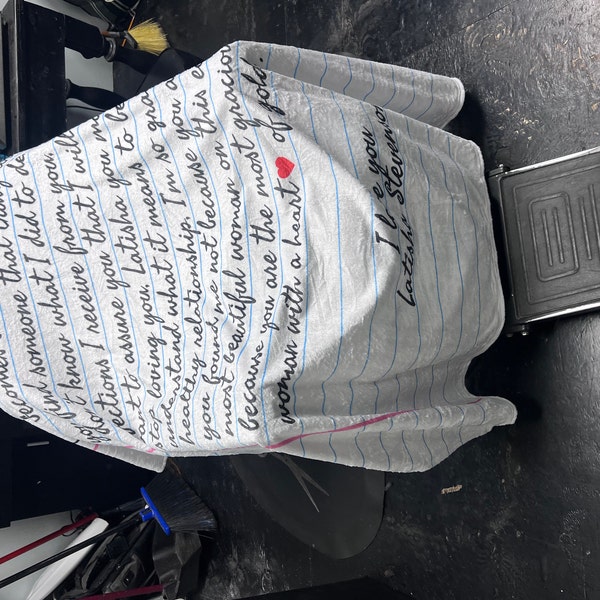 Custom Letter Note Throw Blanket Ruled Paper - Etsy