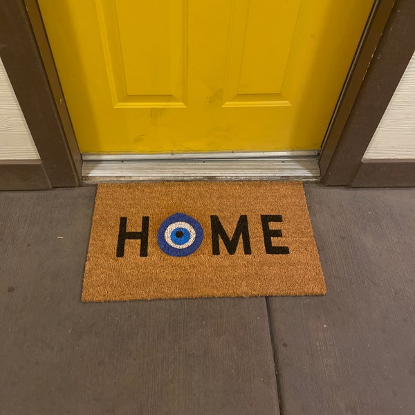 Evil Eye Doormat - Protect Your Energy Doormat - Boho Doormat -home ...