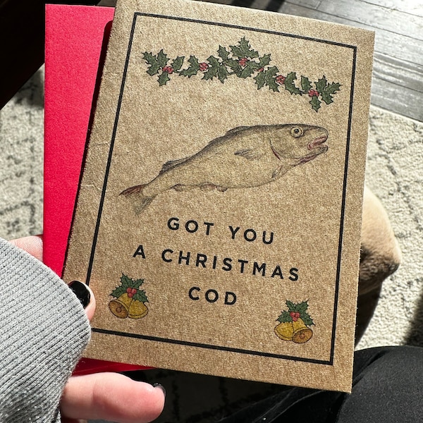 Got You A Christmas Cod - Funny Pun Christmas Cards - Punny Holiday ...