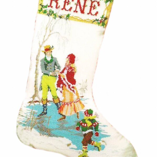 Christmas Stocking PDF Pattern Cross Stitch Embroidery Christmas ...