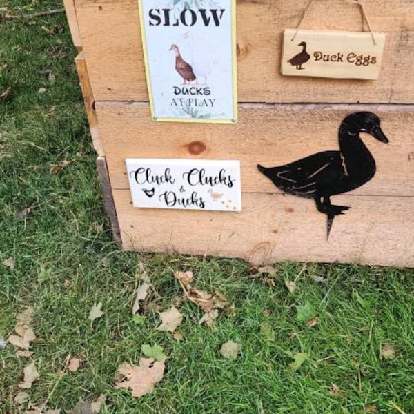 Chicken and Duck Decor~chicken/duck Coop~ Cluck, Clucks and Ducks Wood ...