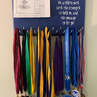 Customizable Single Bib Medal Holder Medal Display Rack You Design It ...