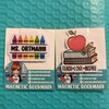 Magnetic Bookmark - School Pencil or Crayon With Custom NAME - Etsy