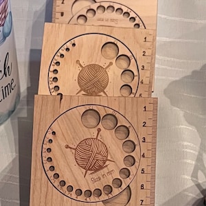 Crochet Tool Box With Integrated Gauge Adjustable Counter & Measurer ...