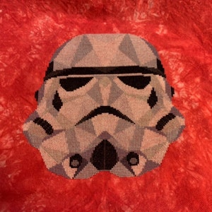 Star Fan Art Cross Stitch PDF Pattern Geometric Stormtrooper Helmet - Etsy