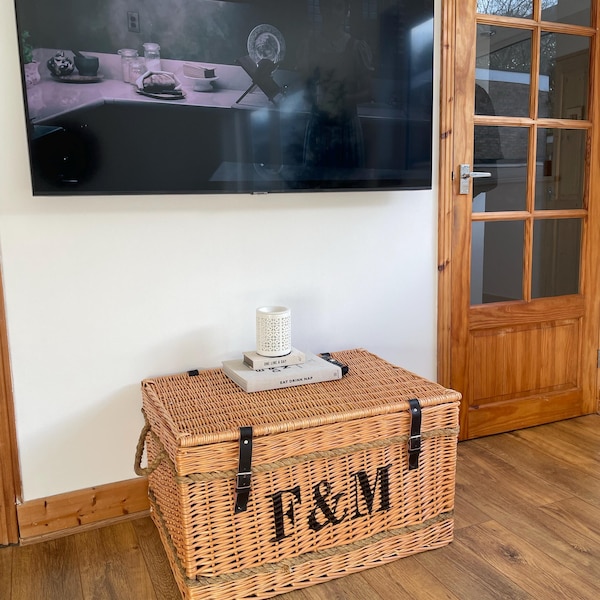 Branded Wicker Hamper With Logo, Personalised Bespoke Corporate PR Gift ...