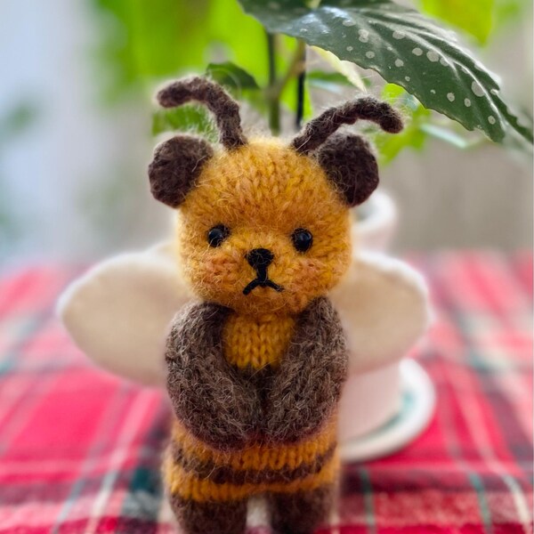Teddy Bee, Knitting PATTERN Pdf, Cute Stuffed Animal Tutorial, Knitted ...