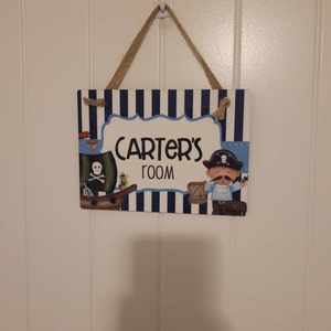 Pirate Door Sign Nursery Door Sign Kids Door Decor - Etsy