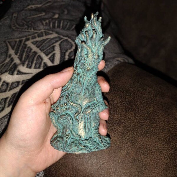 Cthulhu Myth Altar .h.p.lovecraft Handmade Bronze Painted Sculpture - Etsy