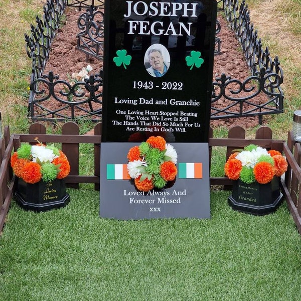 Football Headstone Temporary Headstone Grave Marker Memorial Plaque ...