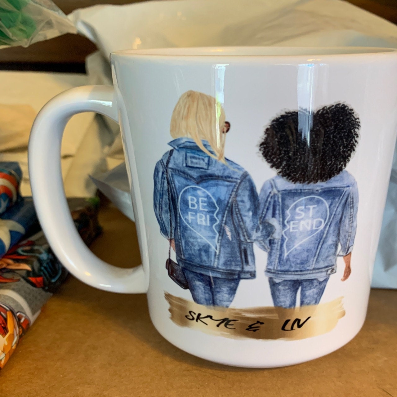 Custom Best Friend T Mug Thank You For Being My Unbiological Sister Best Friend T Coffee