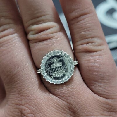 Custom Graduation Signet Ring, Senior Ring, School Class Ring, Pave ...