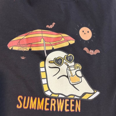 Summerween Cute Spooky Summer Ghost and Bat Whimsigoth Halloween Lover ...