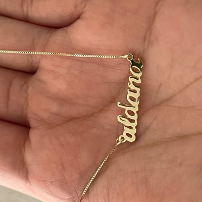 Name Necklace Personalized Gold Layla Style - Etsy