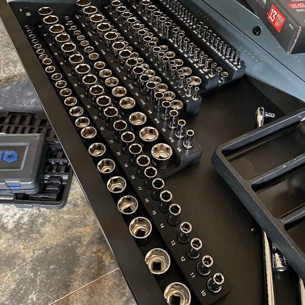 Gearwrench 3/8'' SAE Deep Socket Bin – 2-piece Gridfinity 3D Printed ...